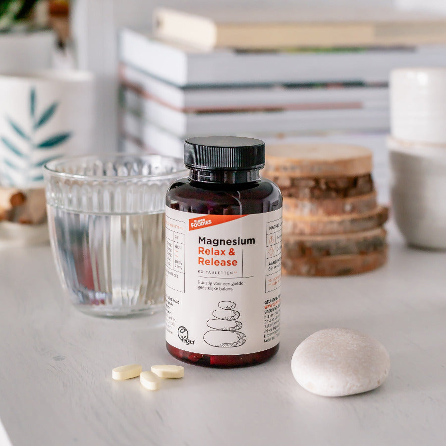 Magnesium Relax & Release van Superfoodies | 60 tabletten